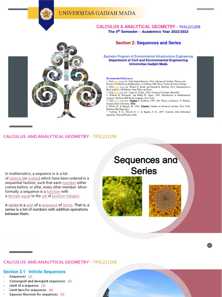 Calculus & Analytical Geometry: TKSL211208 | PDF | Sequence | Power Series