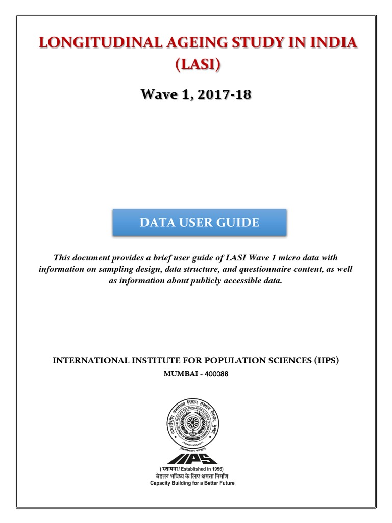 Longitudinal Ageing Study in India (LASI) : Wave 1 | PDF