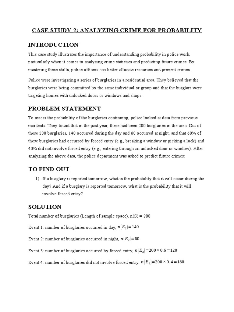 Case Study 2 | PDF | Burglary | Criminal Justice