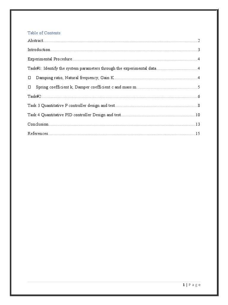 Control Design and Analysis of Closed-Loop Dynamic Response For ... Control Design and Analysis of Closed-Loop Dynamic Response For ...
