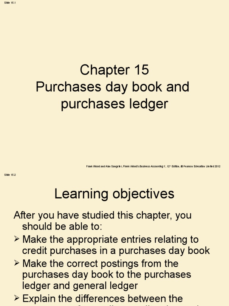 Purchases Day Book and Purchases Ledger | PDF | Financial Economics ...