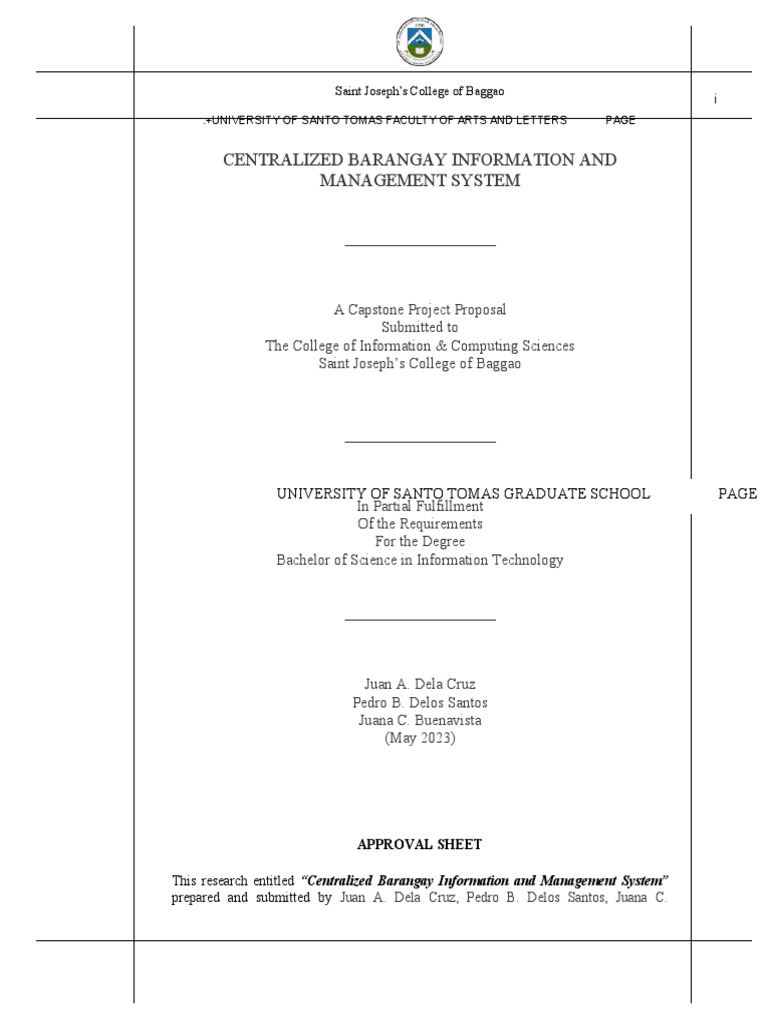 Centralized Barangay Info System | PDF