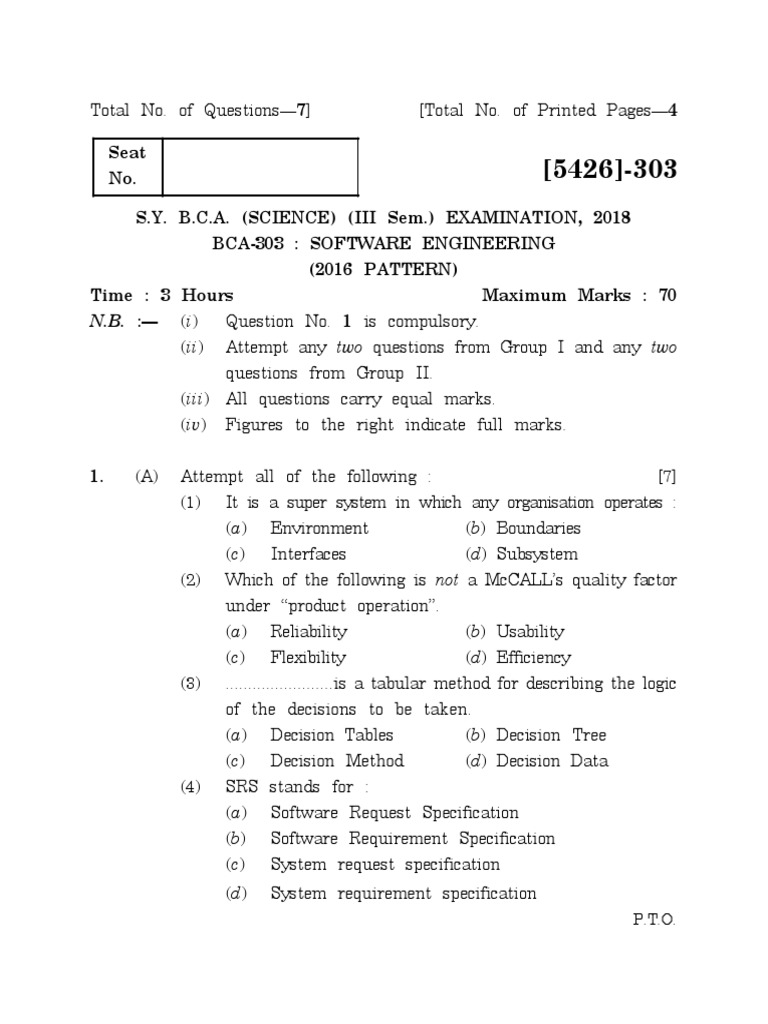 Software Engineering Questions | PDF
