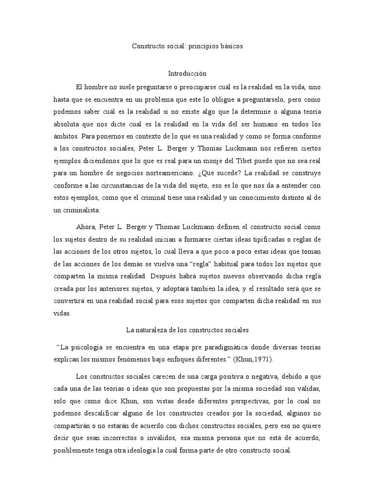 Constructo Social | PDF | Moralidad | Mujer