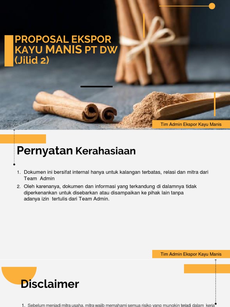 Proyek Ekspor Kayu Manis Indonesia | PDF