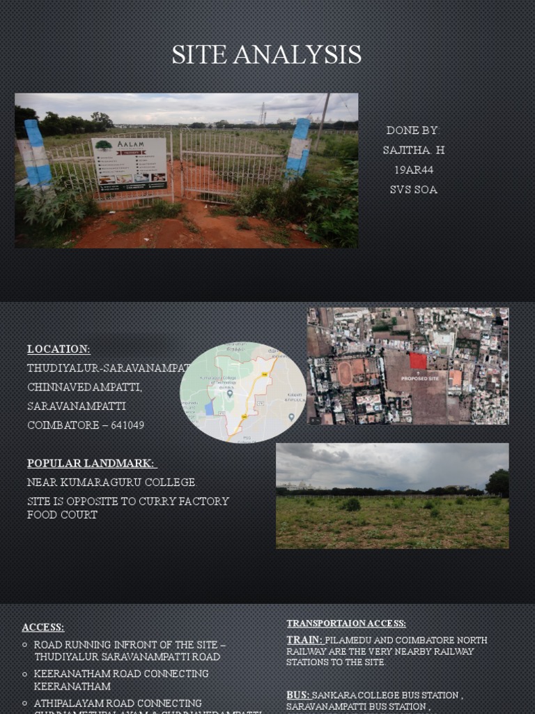 Site Analysis of Saravanampatti Area | PDF | Deep Foundation ...