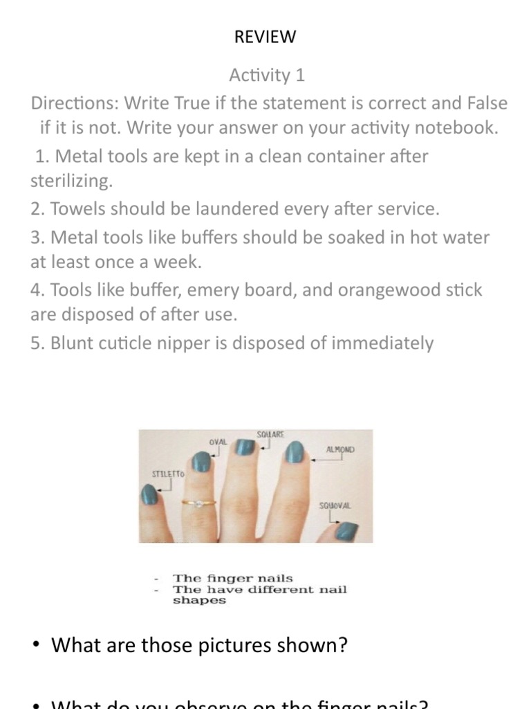 Cosmetology 8-Demo | PDF | Nail (Anatomy) | Integumentary System