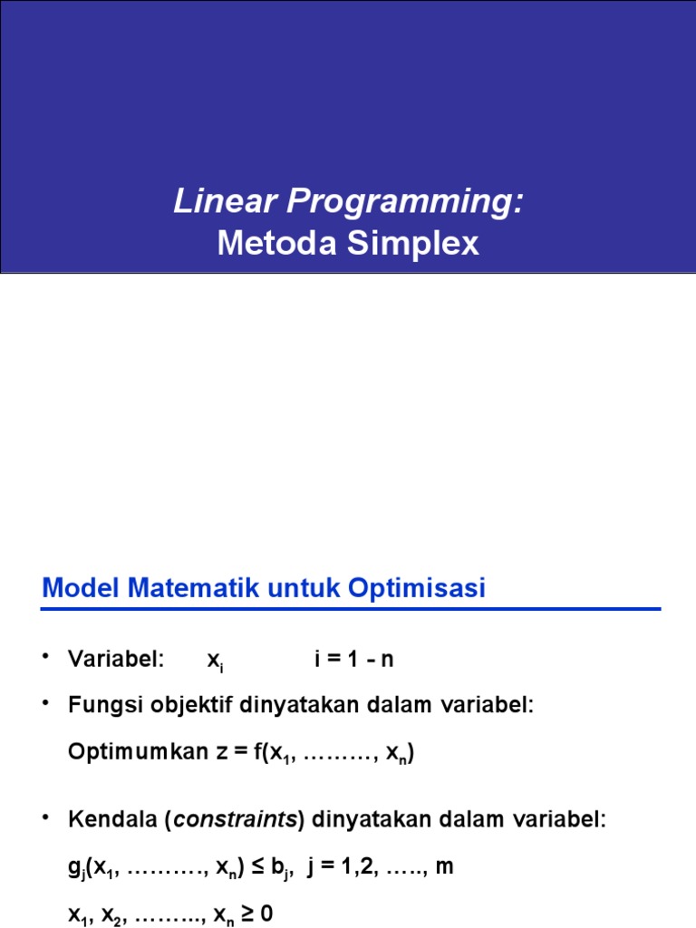 Metoda Simplex | PDF