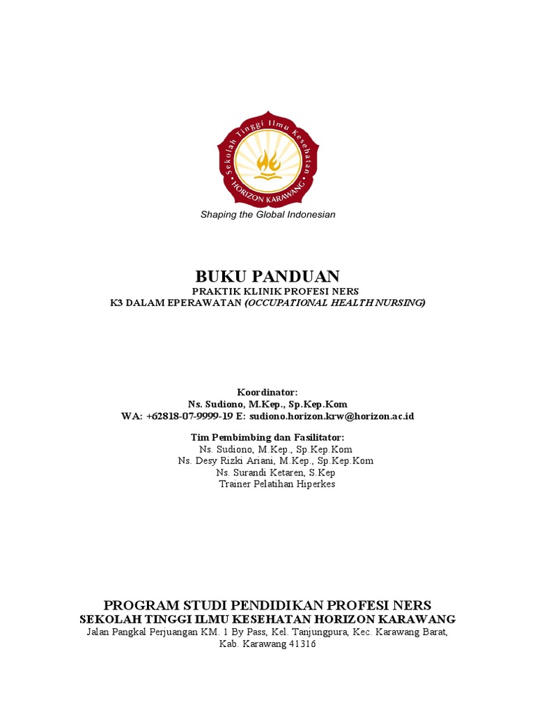 Buku Panduan Praktik Profesi Ners OHN (FINAL 09042023) | PDF