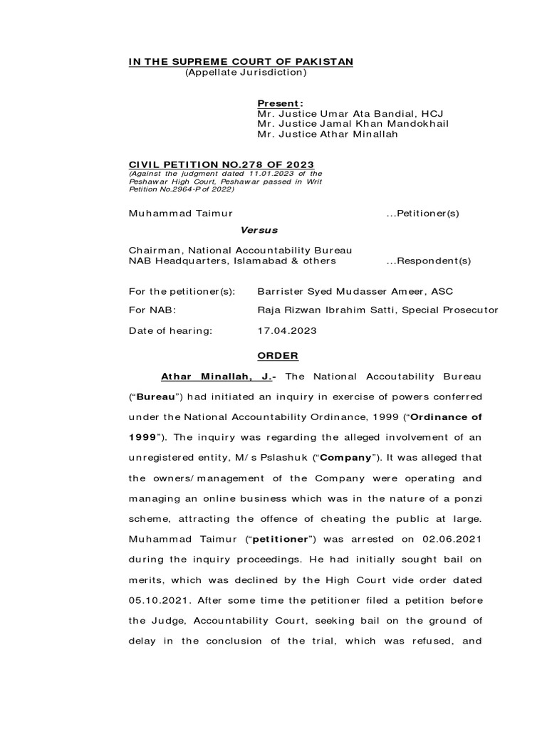 LHC Judgement | PDF | Bail | Government