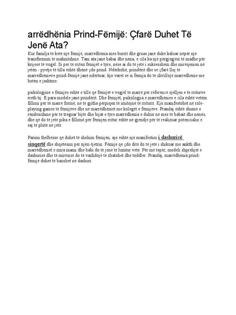 arrëdhënia Prind | PDF