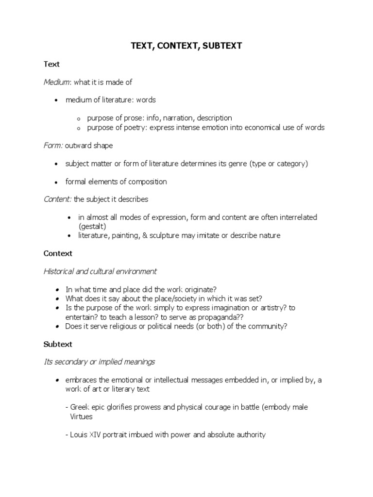 Understanding Text, Context, and Subtext: A Framework for Analyzing ...