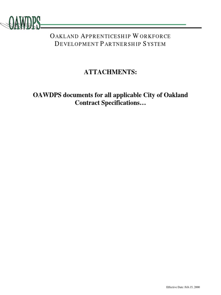 Oakland Apprenticeship Workforce Development Partnership System | PDF ...
