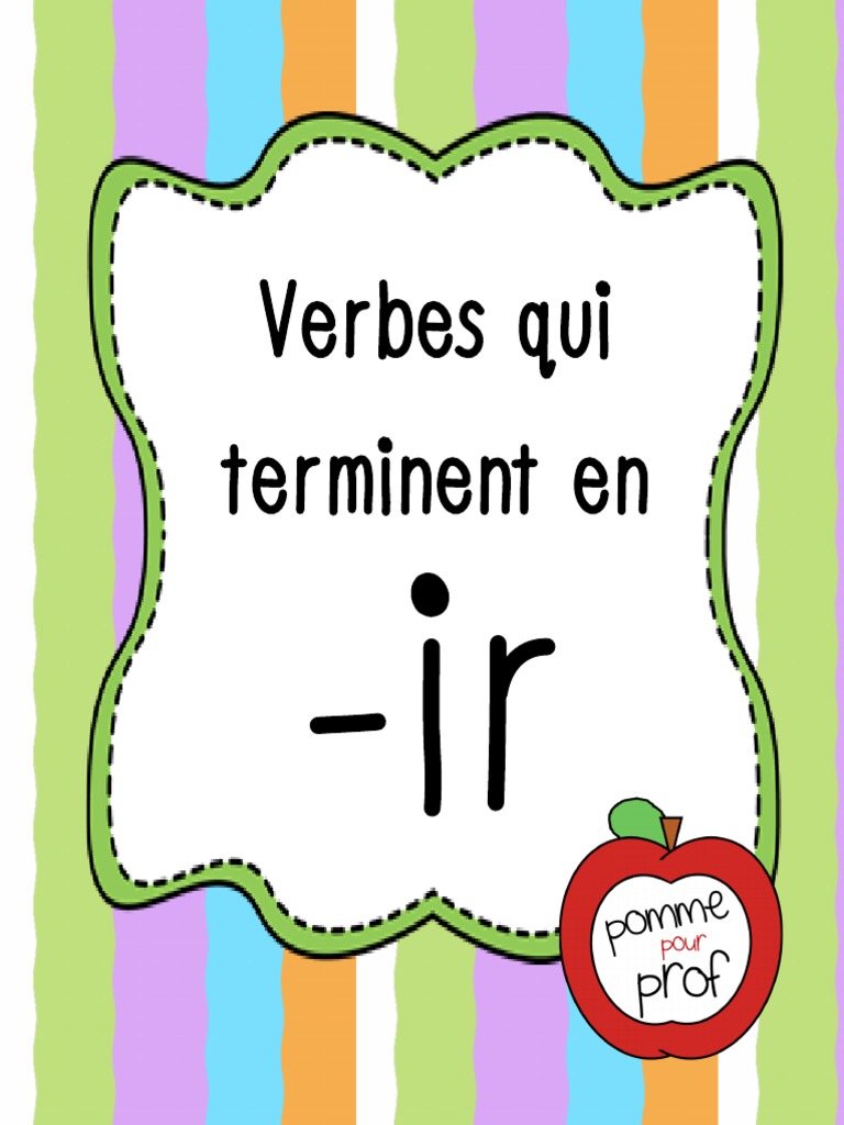 French Flashcards Verbs Endingin IR | PDF