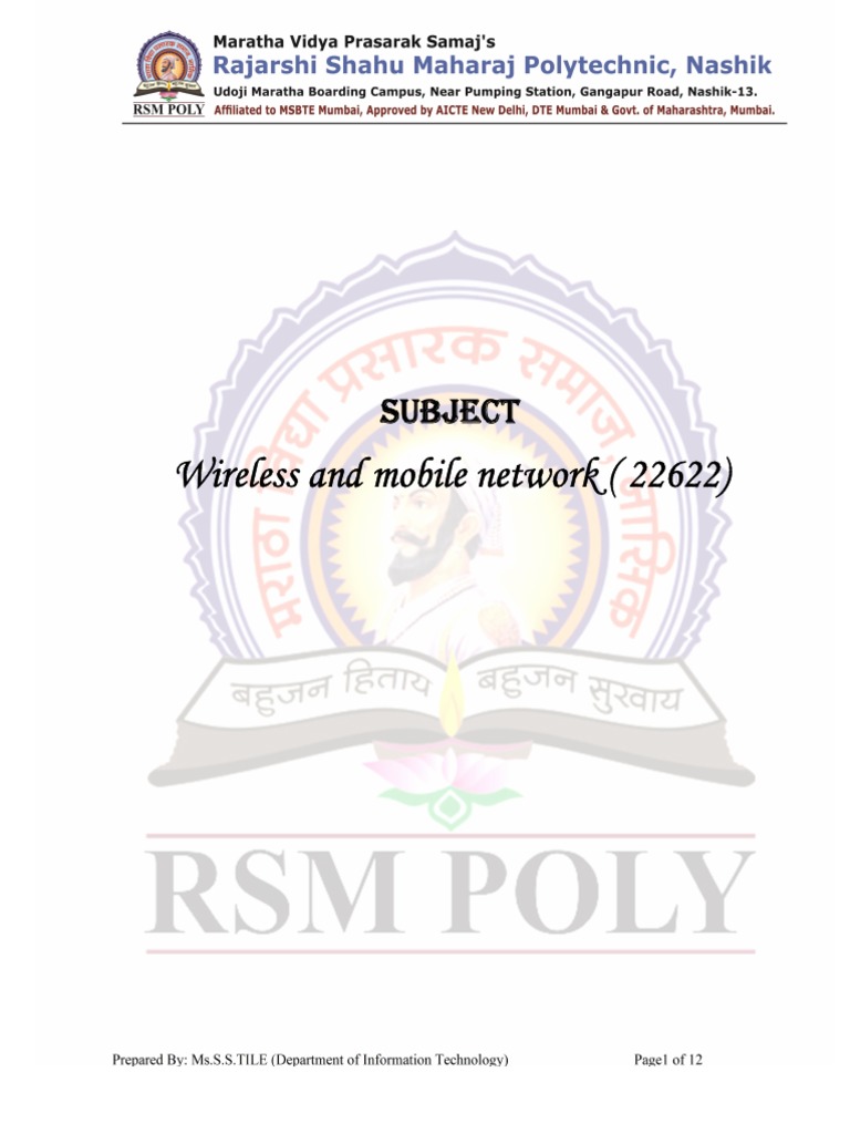 Wireless and Mobile Networks Course Outcomes | PDF | Wireless Ad Hoc ...