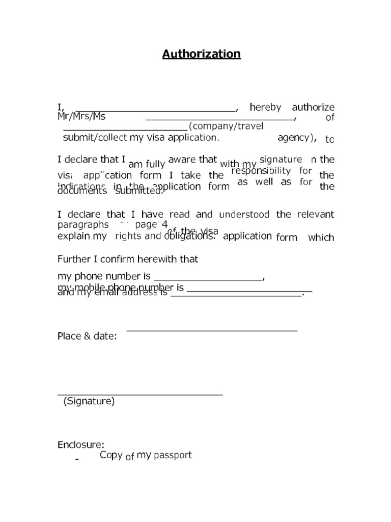Authorization Form | PDF