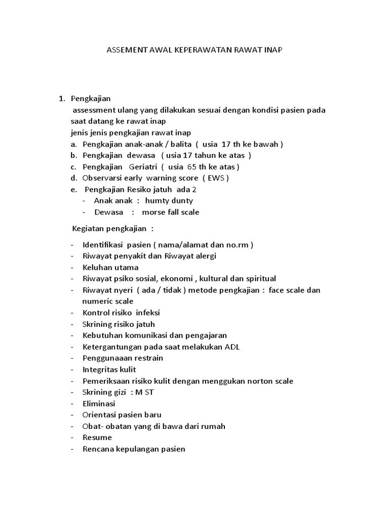 Materi Orientasi Perawat Baru (Ranap) | PDF