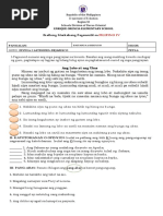 Filipino 5 Worksheet - Realon, J | PDF