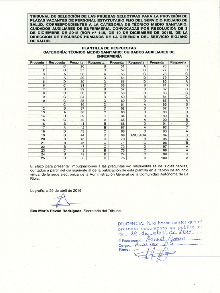 Cuadernillo de Examen SERIS 2019-5 Plantilla | PDF