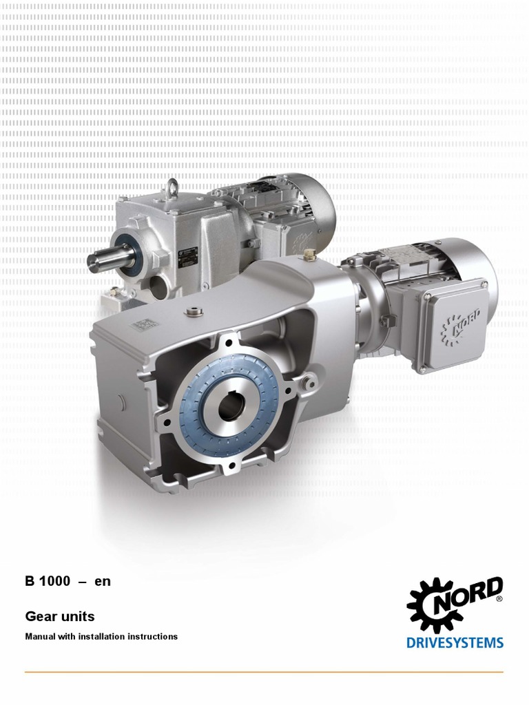 B 1000 - en Gear Units: Manual With Installation Instructions | PDF ...