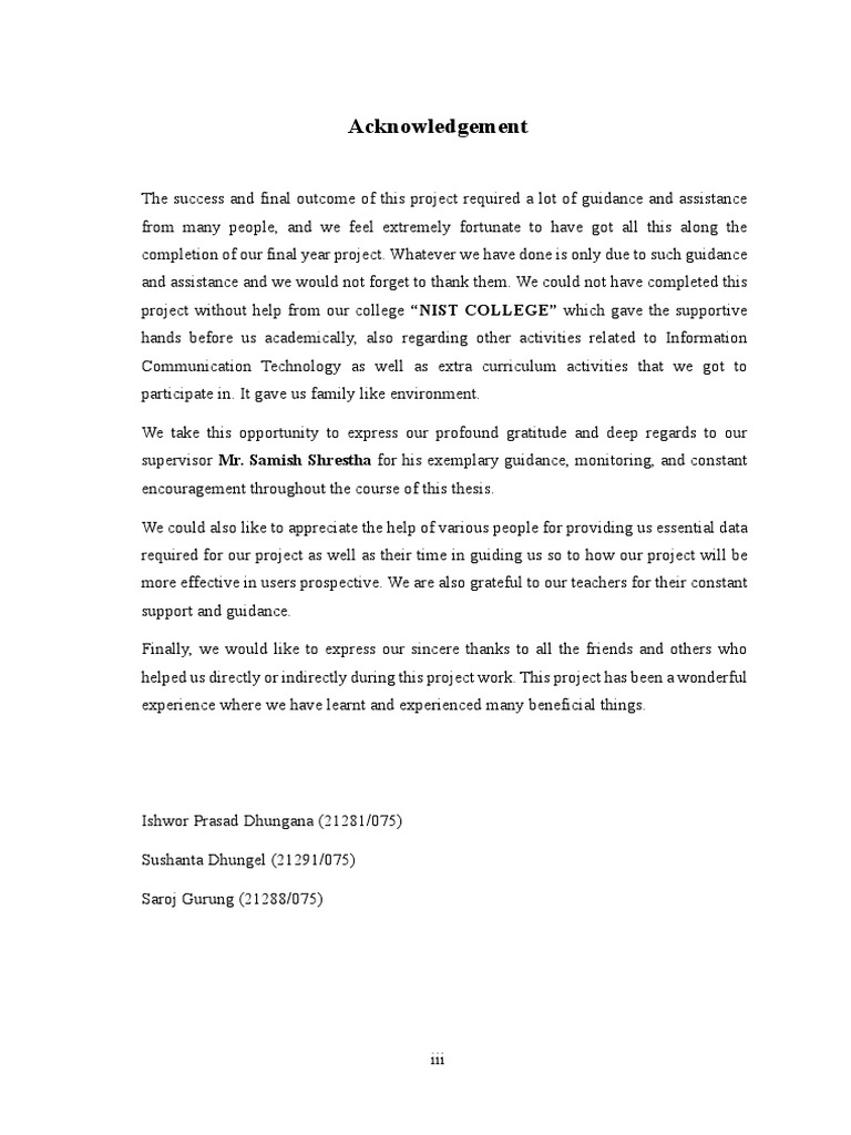 BSC CSIT Final Year Project Report On Sword of Warrior Game Project Report | PDF | Class ...