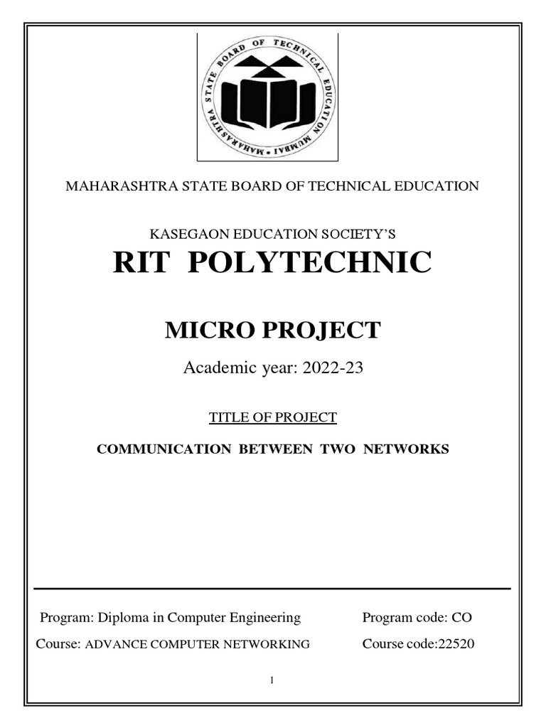 Acn Microproject | PDF | Computer Network | Router (Computing)