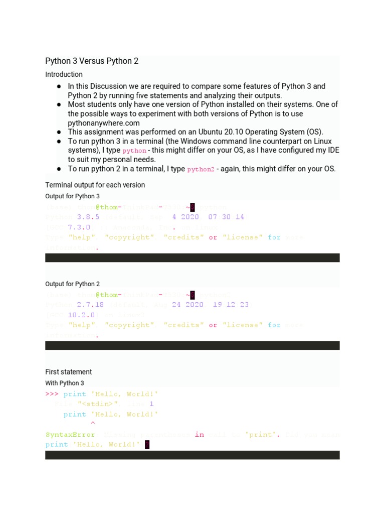 Discussion Unit 1 Pdf Python Programming Language Integer Computer Science