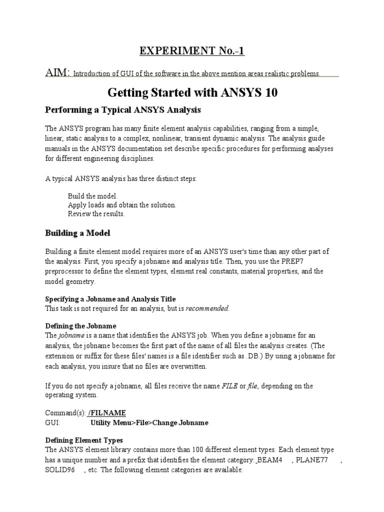 EXPERIMENT No.-2 | PDF | Finite Element Method | Plane (Geometry)