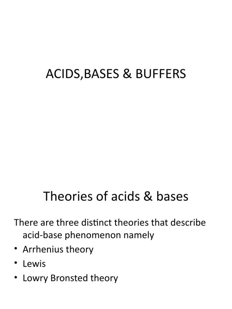 3.ii. BASES AND ACIDS OF CHOICE | Download Free PDF | Acid | Buffer Solution