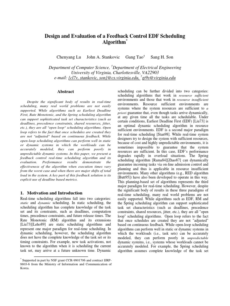 3A Feedback EDF | PDF | Control Theory | Scheduling (Computing)