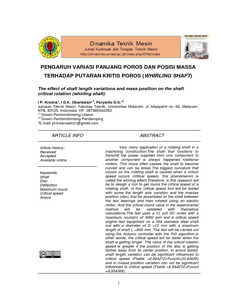Jurnal WIRAWAN PDF | PDF | Physical Quantities | Mechanical Engineering