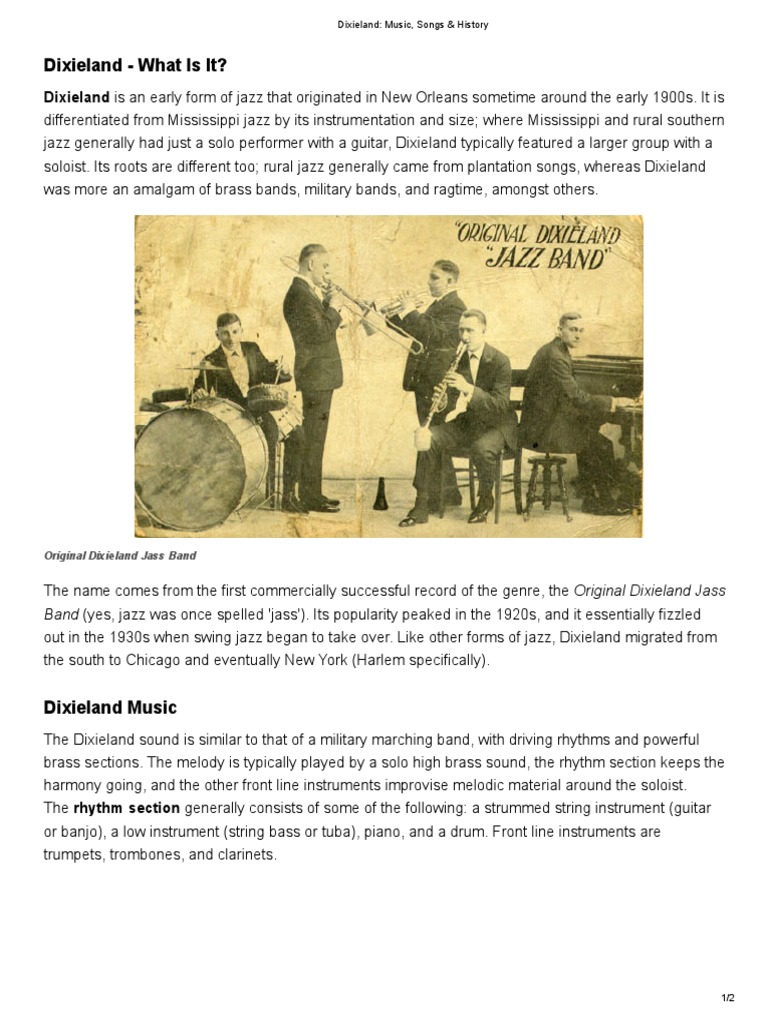 06.dixieland - Music, Songs & History | PDF | Jazz | Entertainment