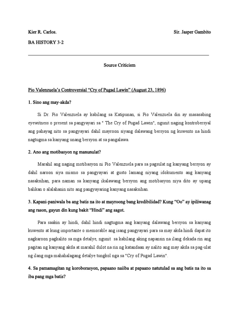 Source Criticism | PDF