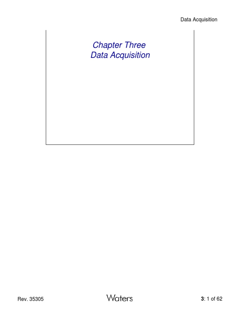 Chapter Three Data Acquisition | PDF | Chromatography | Menu (Computing)