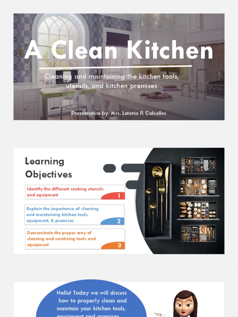 Kitchen Tools Cleaning Guide | PDF | Kitchen Utensil | Baking