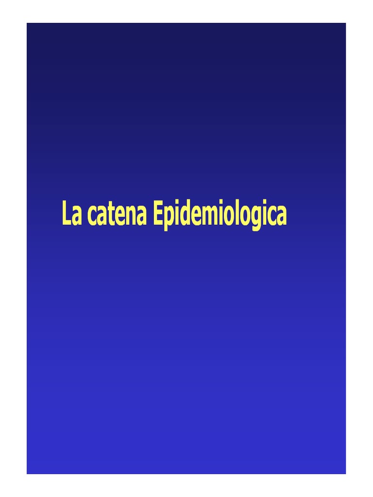 9763traccia Lezione - La Catena Epidemiologica | PDF