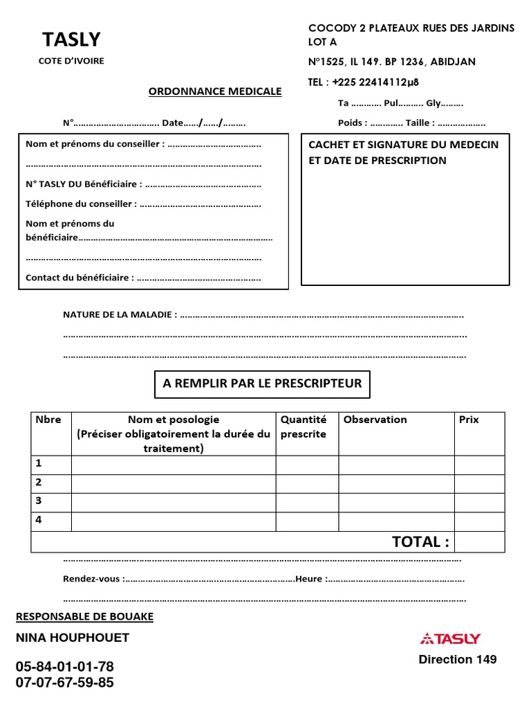 ORDONNACE MEDICALE PRESCRIPTION21 | PDF