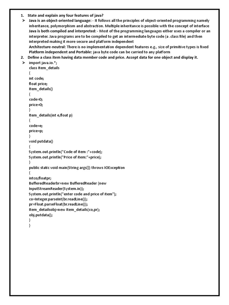 Java Qb Pdf Programming Constructor Object Oriented Programming 