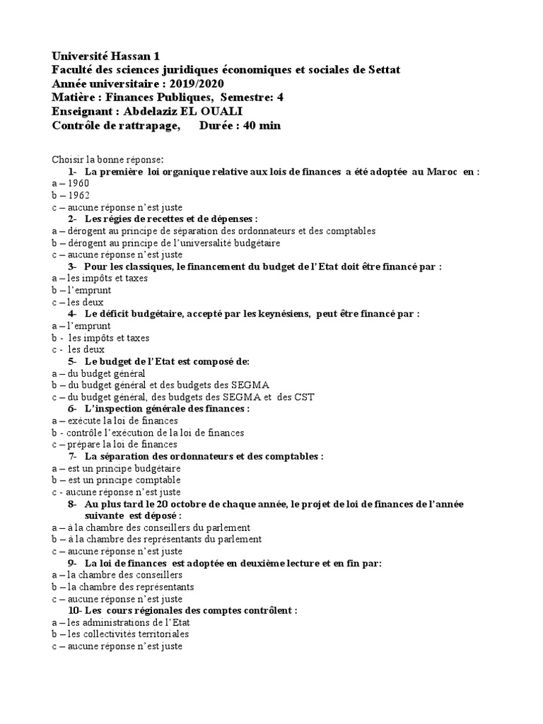 Examen Rattrapage FP S4 V1 | PDF
