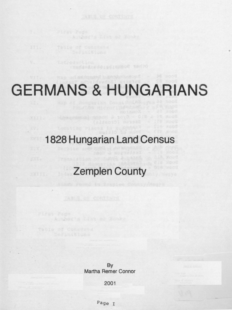 Germans & Hungarians: 1828 Land Census, Vol. 19 | PDF | Taxes | Government