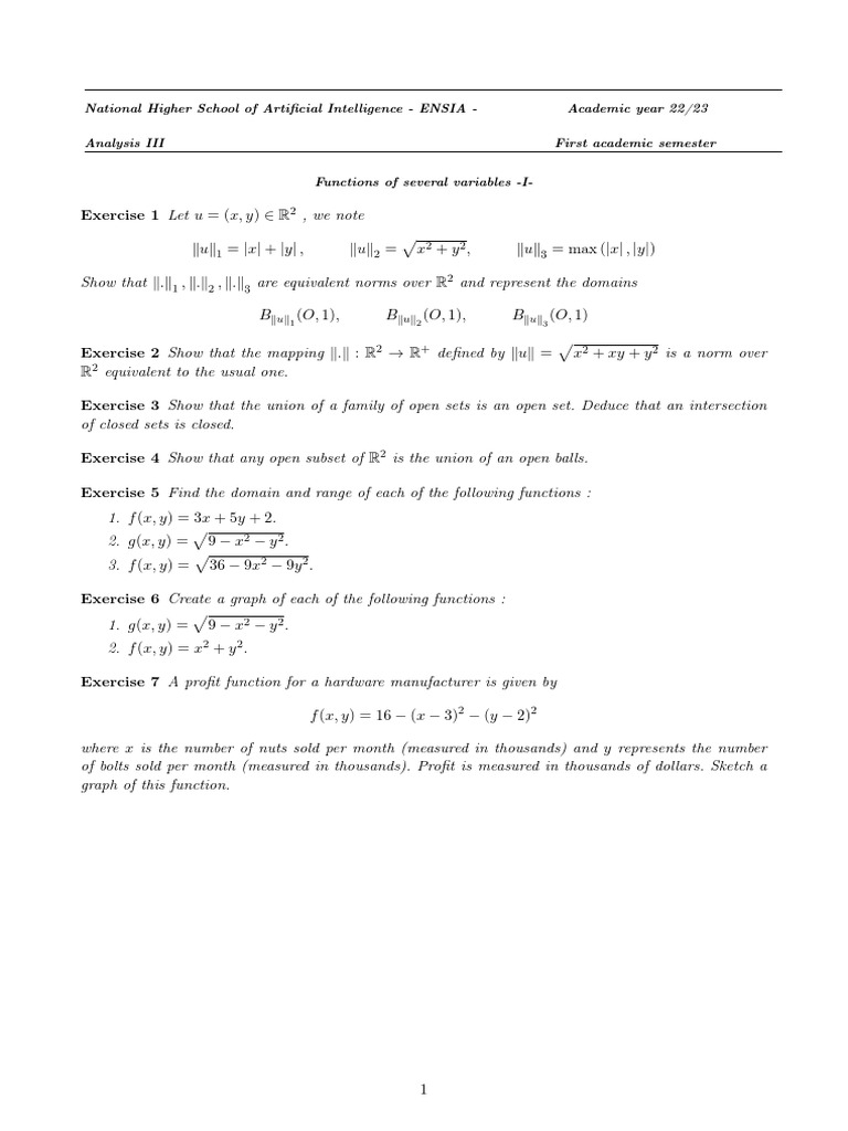 National Higher School of Artificial Intelligence - ENSIA - Academic Year 22/23 | PDF