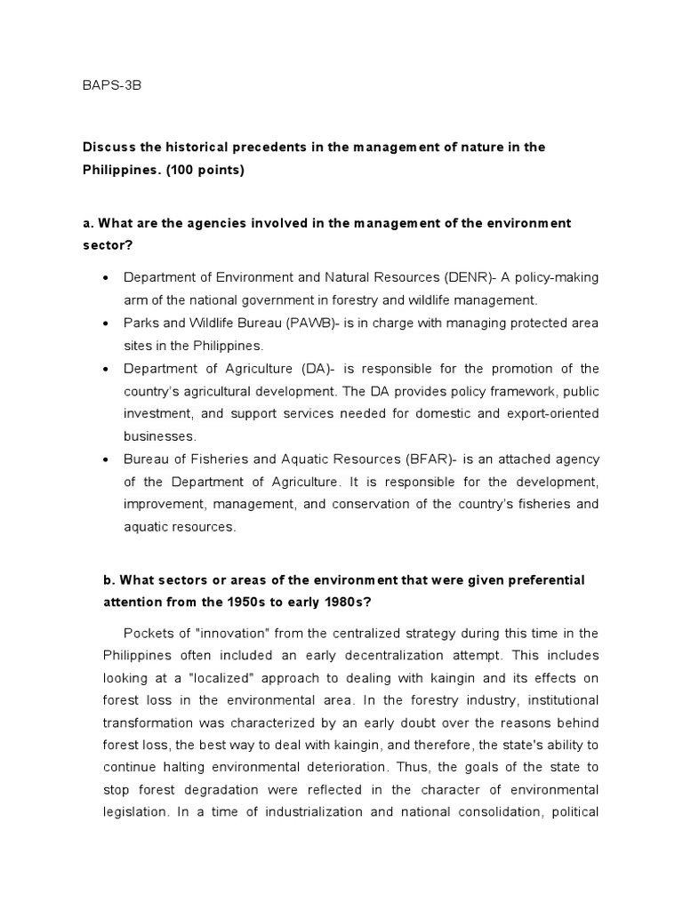 Philippines Environmental Management History | PDF