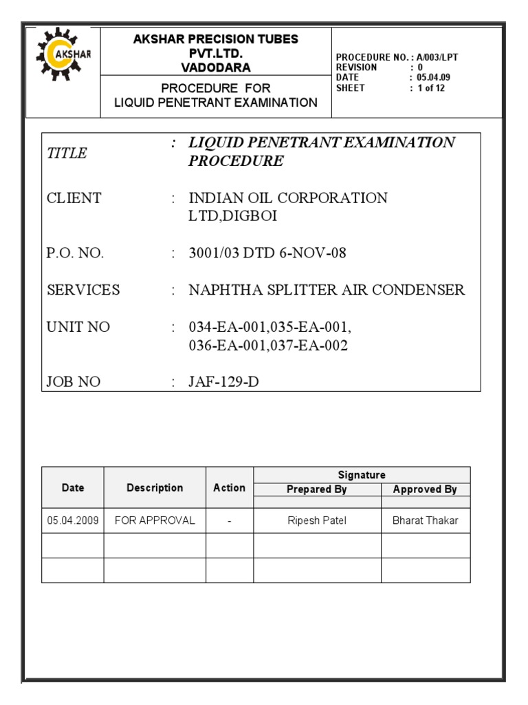 ASME V Article 6 Liquid Penetrant Guide | PDF | Chemistry | Business ...