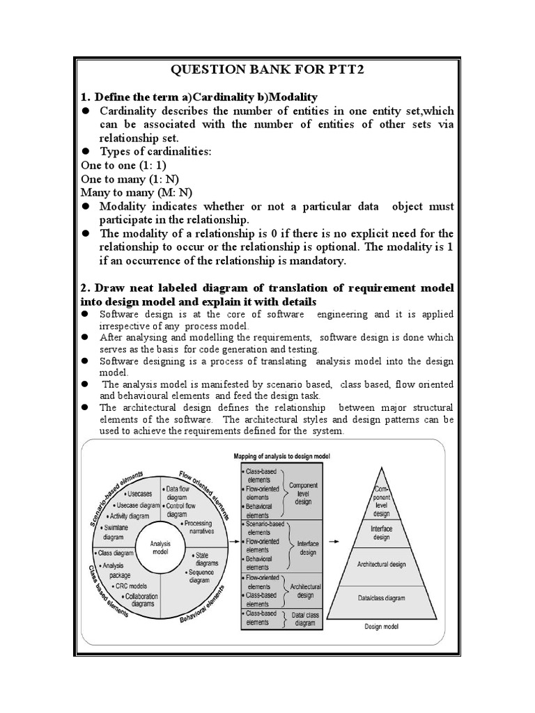 Sen Question Bank For PTT2 | PDF | Software Testing | Unit Testing