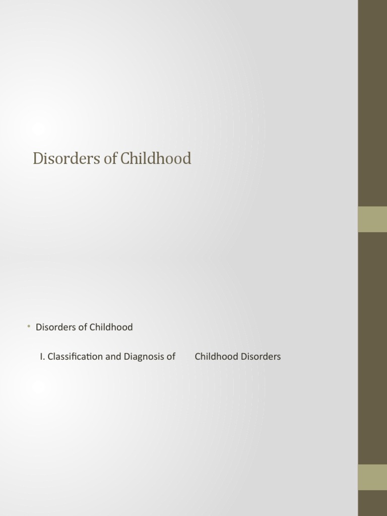 Disorders of Childhood | PDF | Attention Deficit Hyperactivity Disorder ...