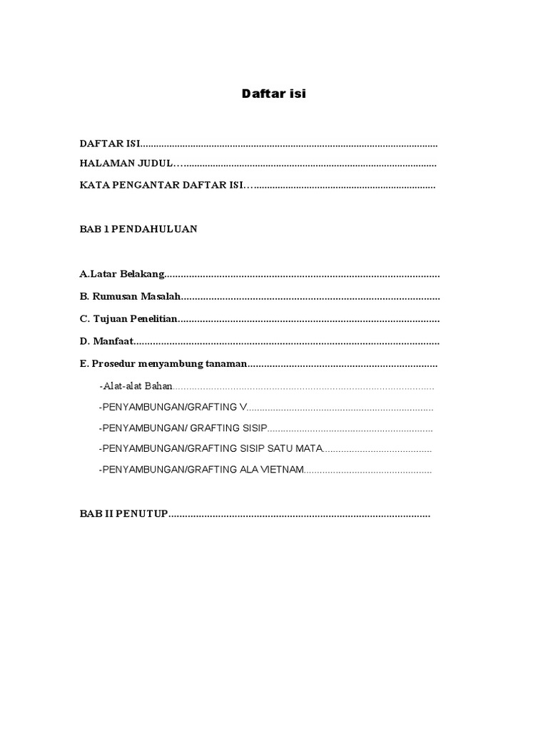 Proposal Menyambung Tanaman | PDF