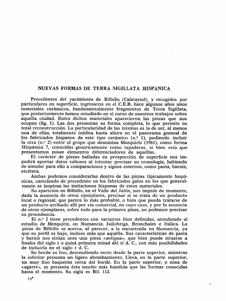 Nuevas formas de Terra Sigillata en Bílbilis | PDF | Cerámica