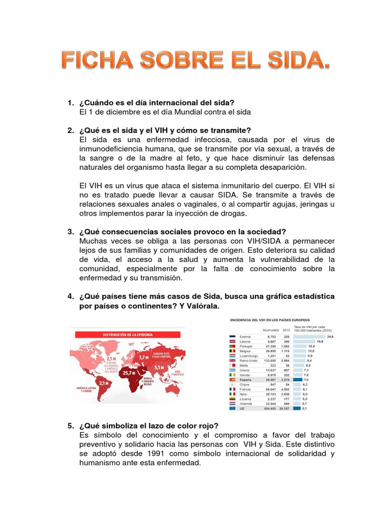 Ficha Sobre El Sida | PDF