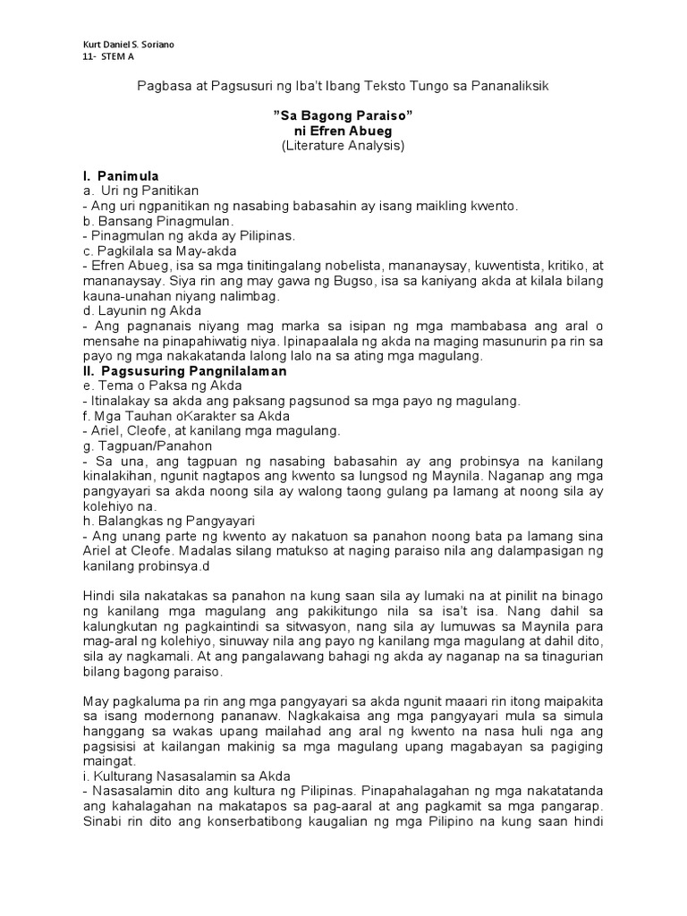 Pagbasa at Pagsusuri NG Iba | PDF