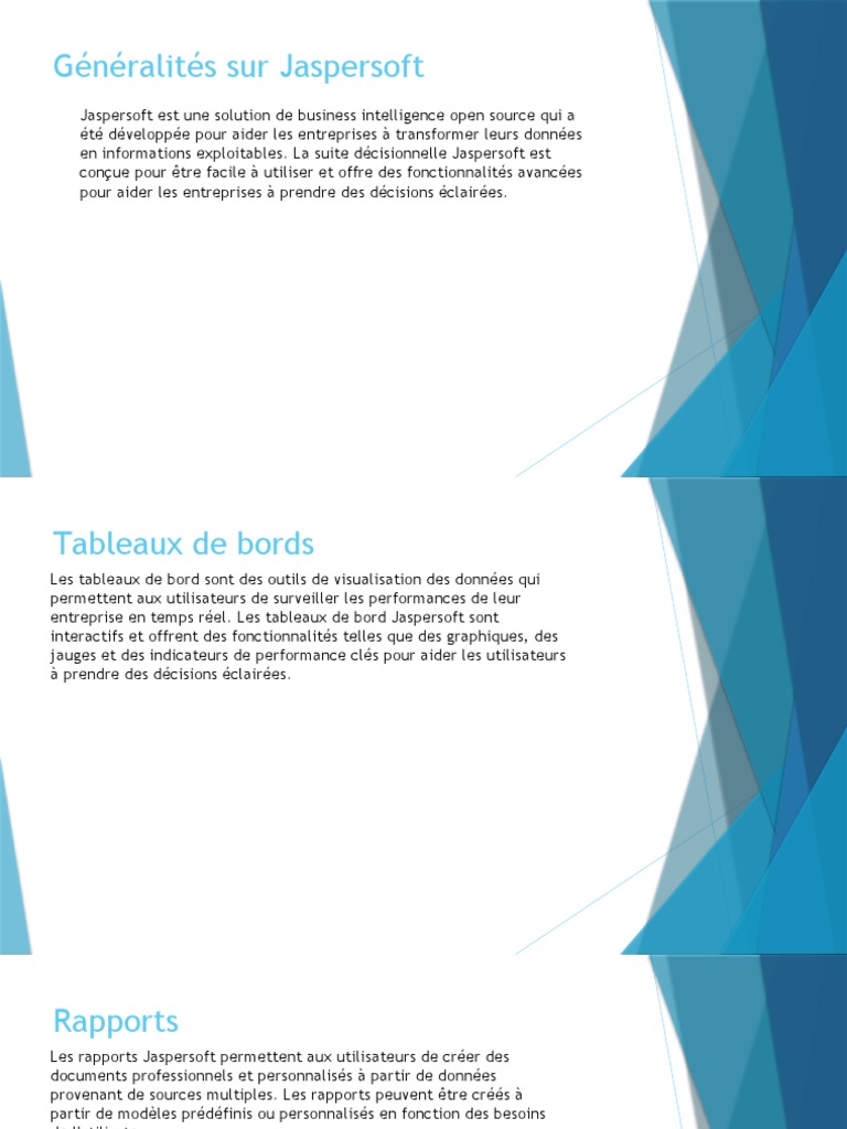 Jaspersoft : Business Intelligence Open Source | PDF | Informatique décisionnelle | Données